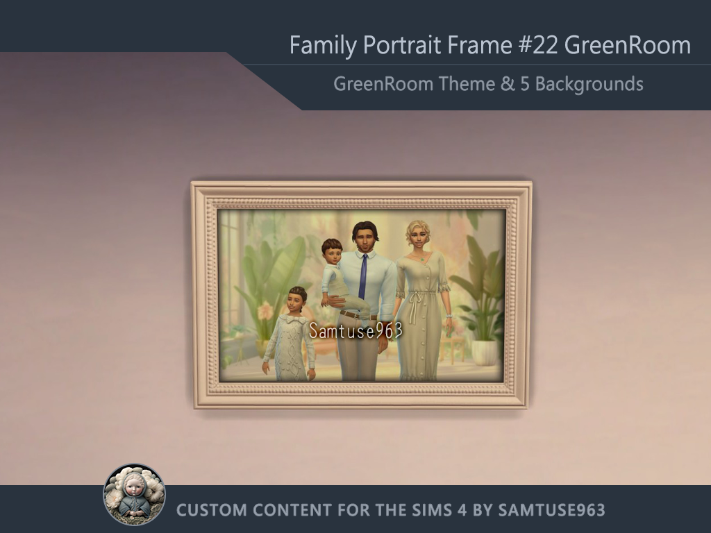 Family Portrait Frame #22 Green Room Samtuse963 - Gallery - The Sims 4 ...