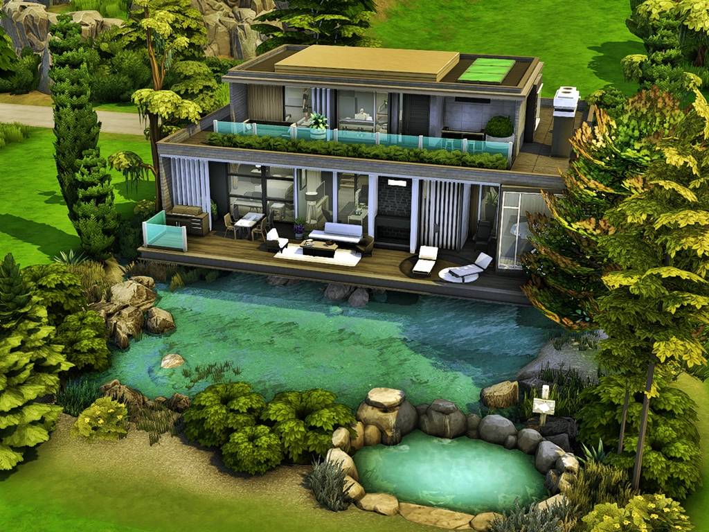 Modern Floating House 1 - Gallery - The Sims 4 Rooms / Lots - CurseForge