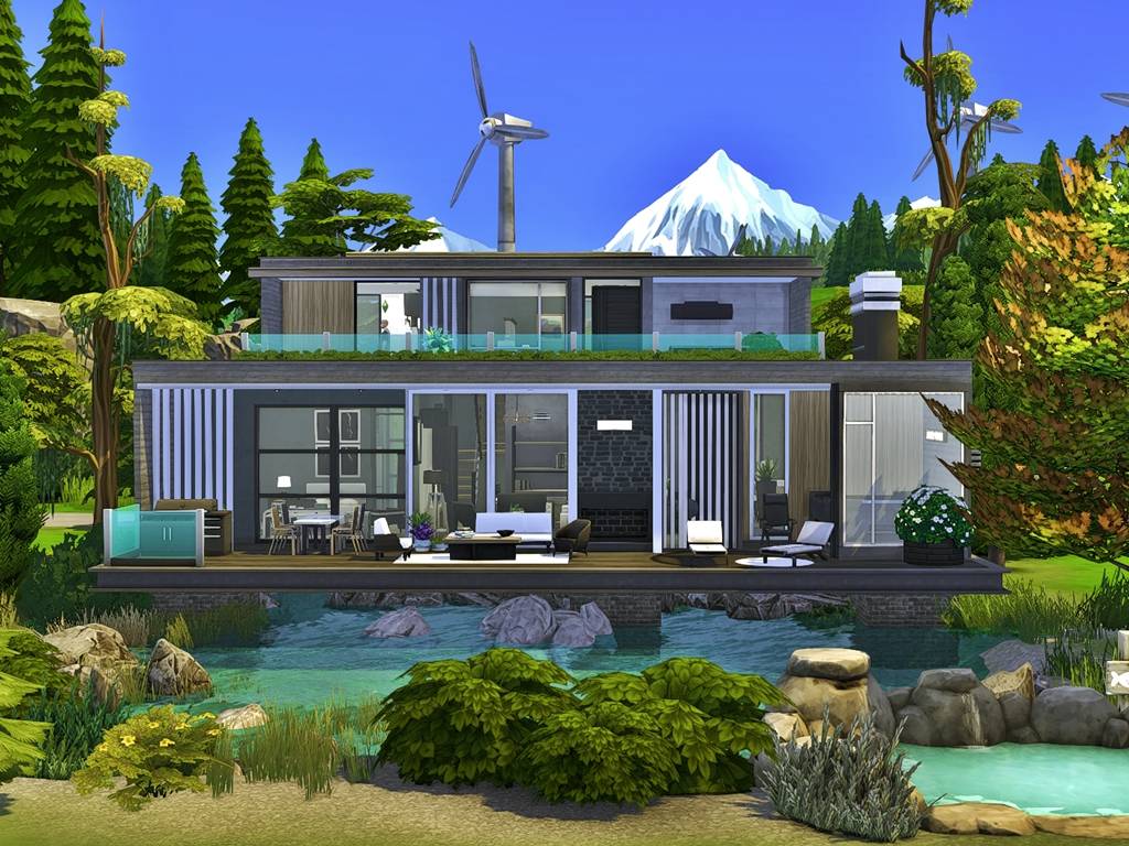 Modern Floating House 1 - Gallery - The Sims 4 Rooms / Lots - CurseForge