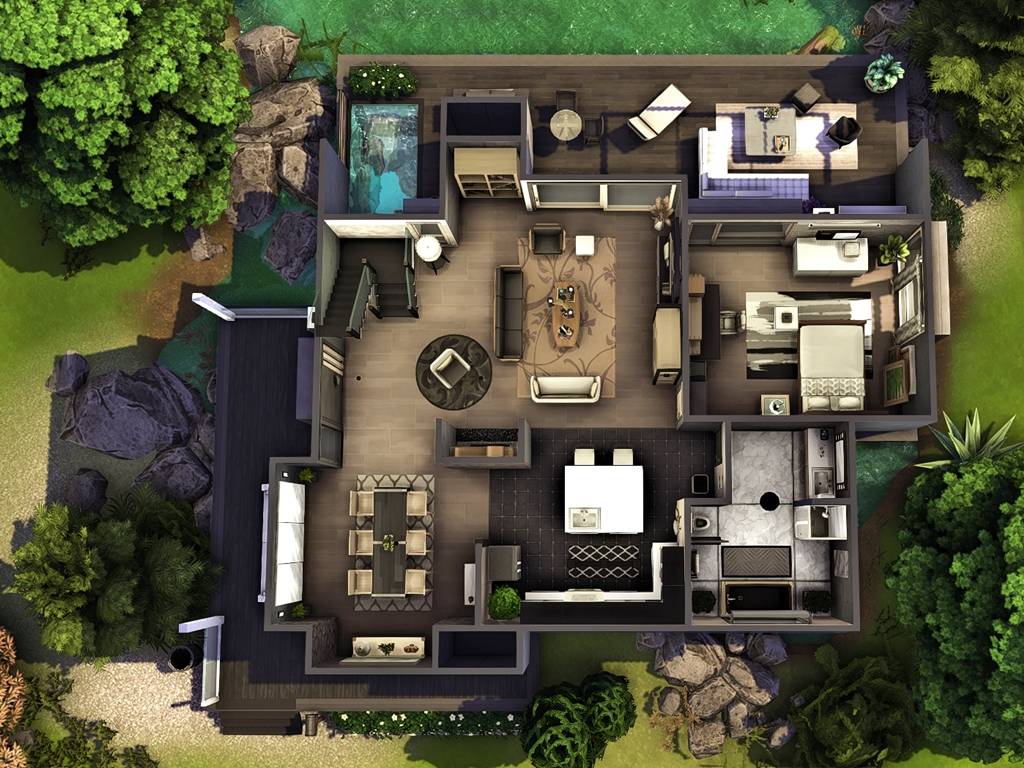 Modern Floating House 2 - Gallery - The Sims 4 Rooms / Lots - CurseForge