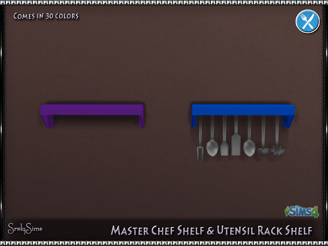 Recolors: Master Chef Shelf & Utensil Rack - Gallery - The Sims 4 Build ...