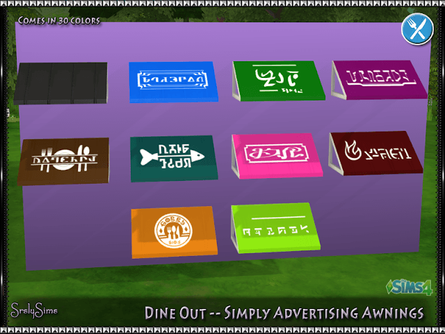 Recolors: Simply Advertising Awnings - Gallery - The Sims 4 Build / Buy ...