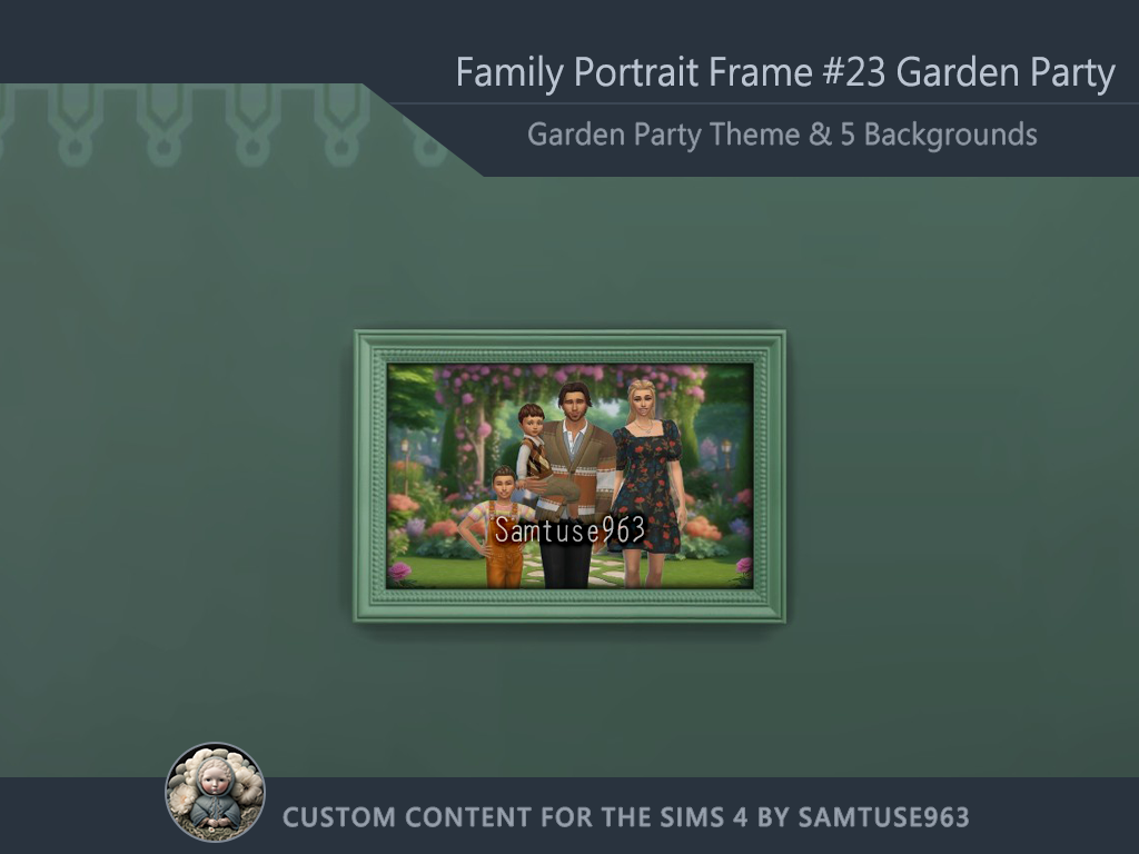 Family Portrait Frame #23 Garden Party Samtuse963 - Gallery - The Sims ...