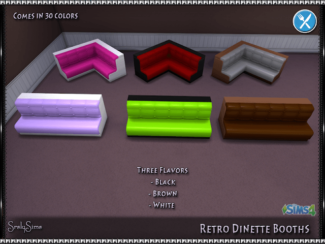 Recolors: Retro Dinette Booths - Gallery - The Sims 4 Build / Buy ...