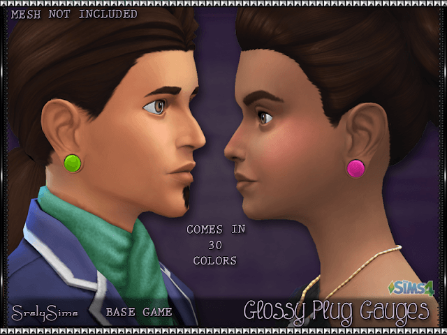 Glossy Plug Earrings - Gallery - The Sims 4 Create a Sim - CurseForge