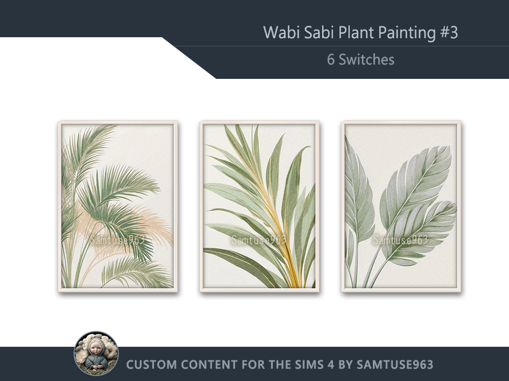 Wabi Sabi Plant Painting #3 Sellable Extra A Samtuse963 - The Sims 4 ...