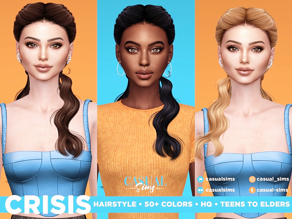 Casual Sims - Crisis Hairstyle - The Sims 4 Create a Sim - CurseForge
