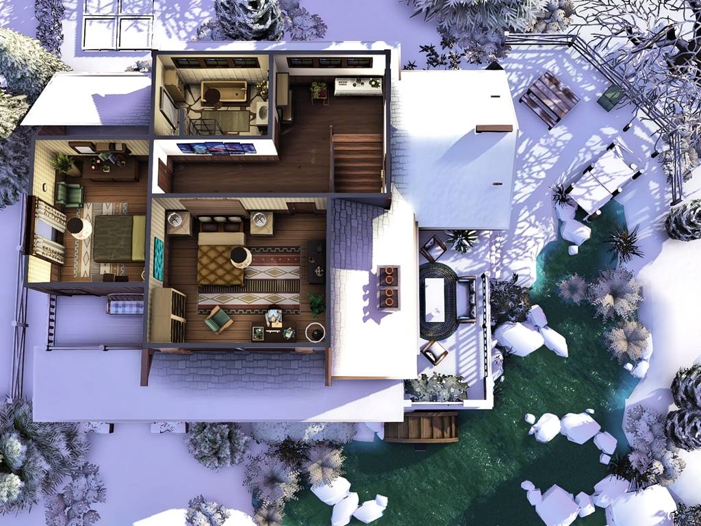 The Winter Cabin - Gallery - The Sims 4 Rooms / Lots - CurseForge