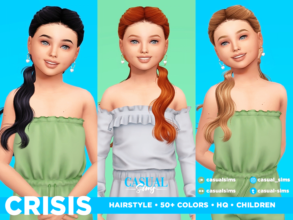 CasualSims - Crisis Hairstyle Children - The Sims 4 Create a Sim ...