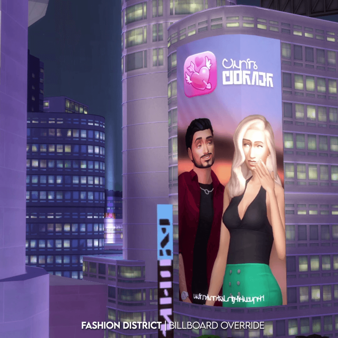 Fashion District Billboard (Replacement) - The Sims 4 Mods - CurseForge