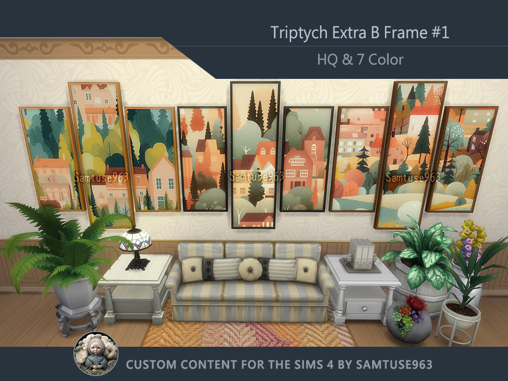 HQ Triptych Extra B Frame #1 Samtuse963 - The Sims 4 Build / Buy - CurseForge
