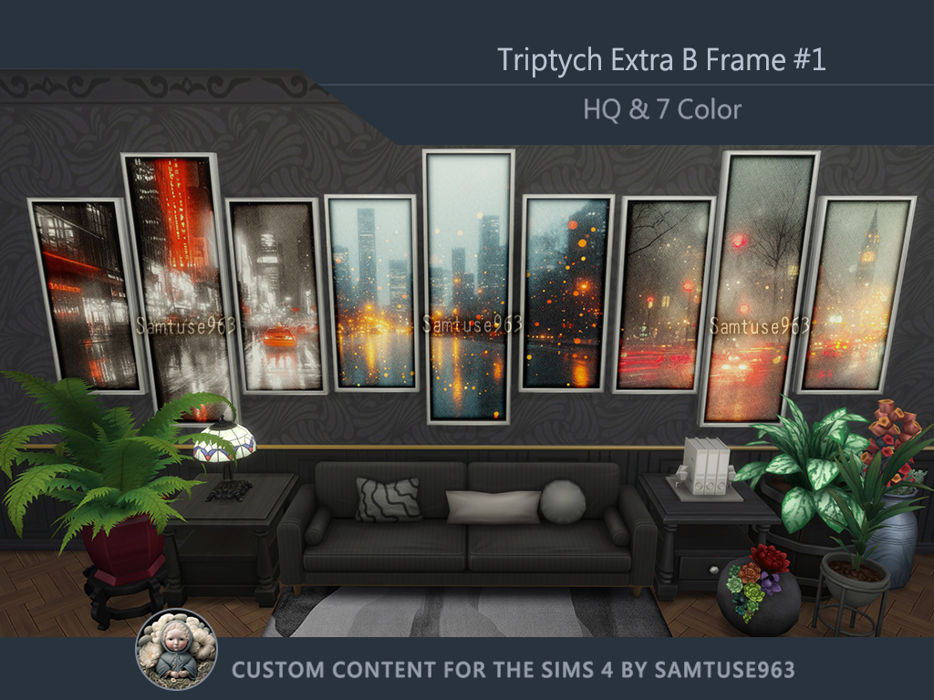 HQ Triptych Extra B Frame #1 Samtuse963 - The Sims 4 Build / Buy - CurseForge