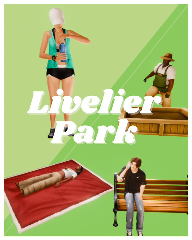 Livelier Park Pack Tester | Animated Deco Sims Pack - The Sims 4 Mods ...
