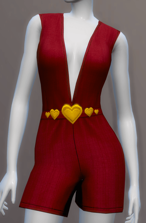 Heart Belt Romper - Gallery - The Sims 4 Create a Sim - CurseForge