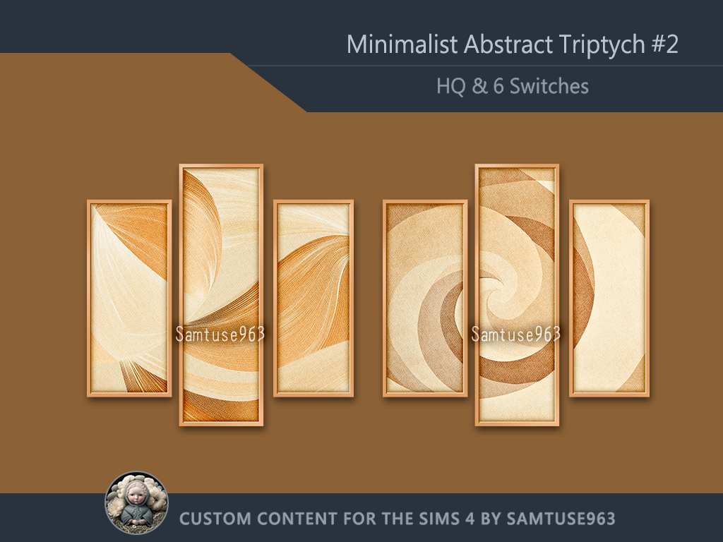 HQ Minimalist Modern Triptych #2 Extra B Samtuse963 - Screenshots - The Sims 4 Build / Buy ...