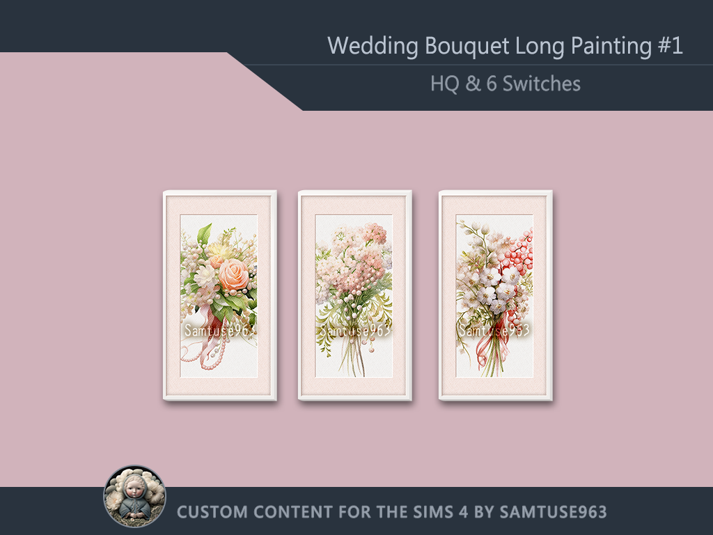 HQ Wedding Bouquet Long Painting #1 Sellable Extra D Samtuse963 - Gallery - The Sims 4 Build ...