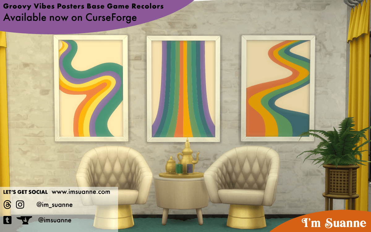 Groovy Vibes Base Game Poster Recolor - The Sims 4 Build / Buy - CurseForge