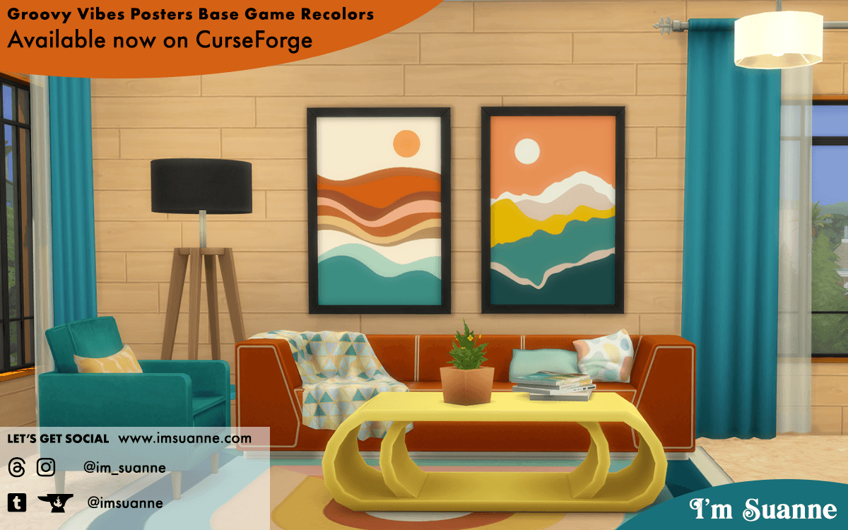 Groovy Vibes Base Game Poster Recolor - The Sims 4 Build / Buy - CurseForge