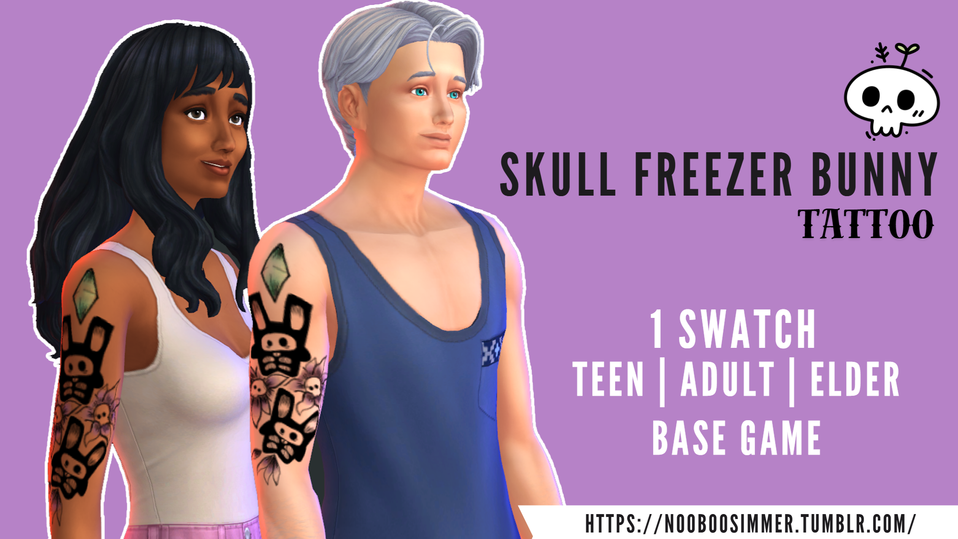 Skeleton Freezer Bunny tattoo - Gallery - The Sims 4 Create a Sim ...