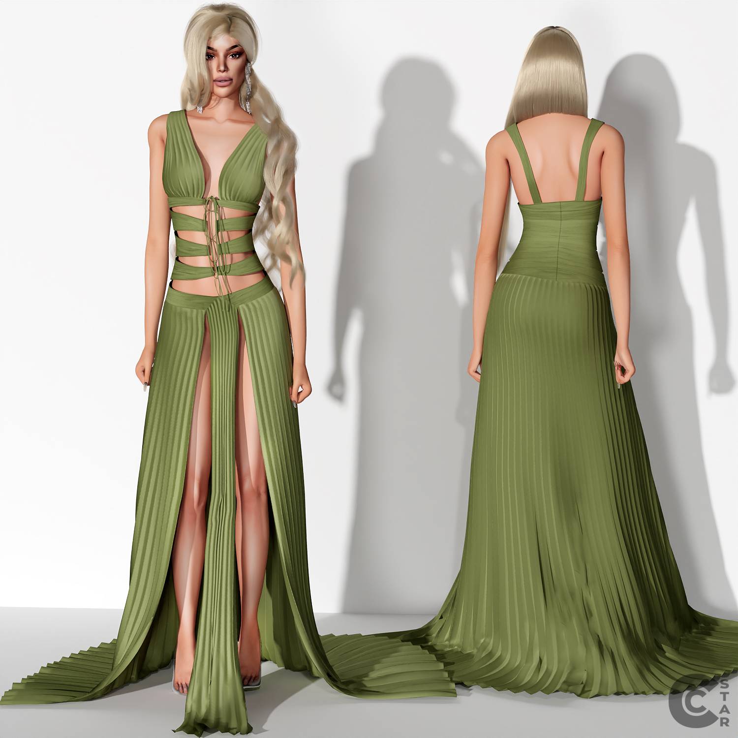 Laced-up High Slit Dress - Gallery - The Sims 4 Create a Sim - CurseForge