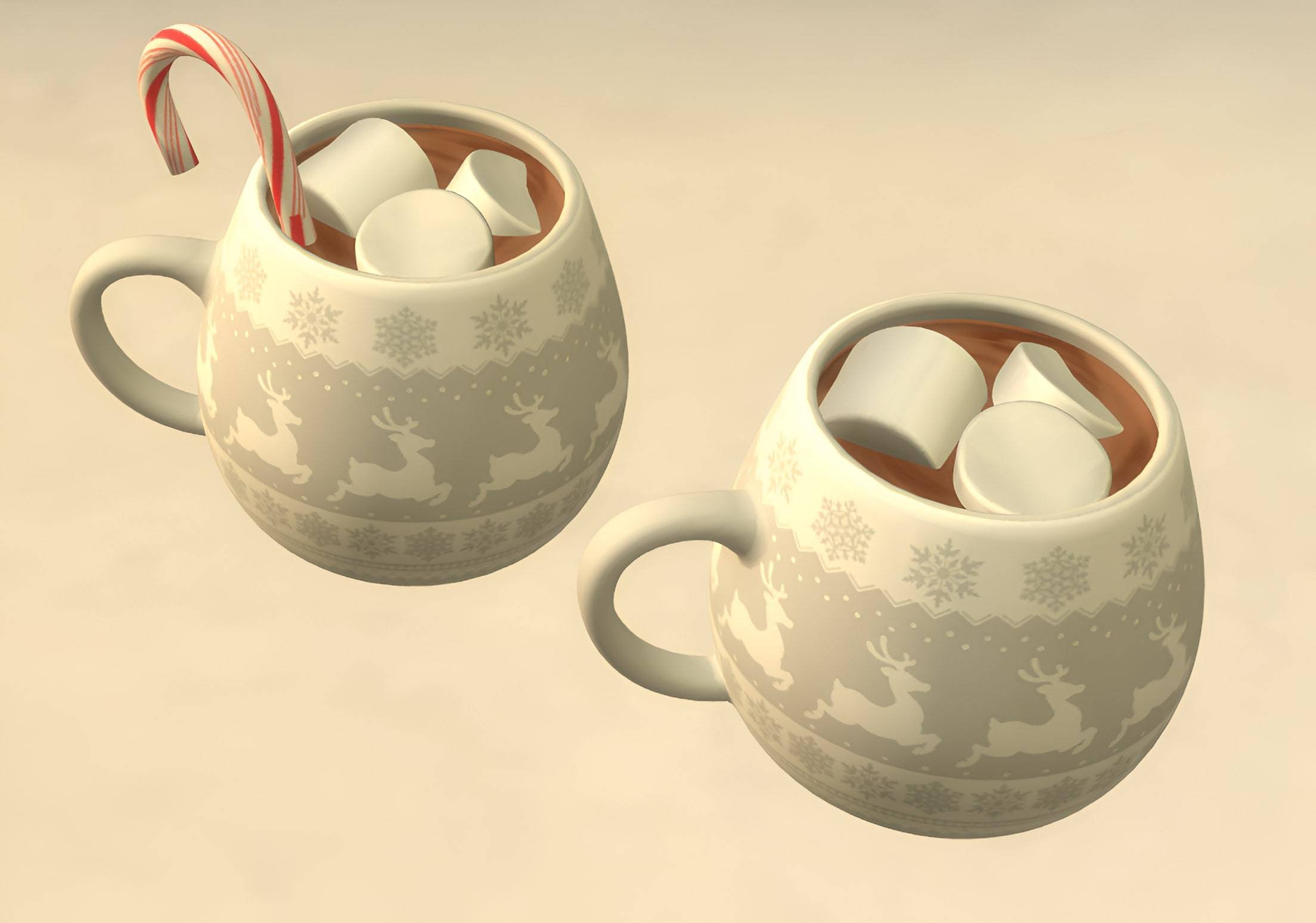 Hot chocolate in xmas mug - set - The Sims 4 Build / Buy - CurseForge