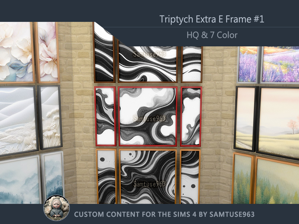 HQ Triptych Extra E Frame #1 Samtuse963 - The Sims 4 Build / Buy - CurseForge