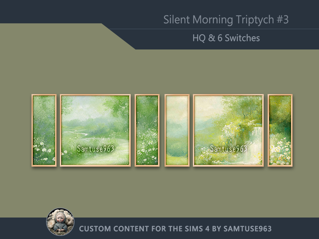HQ Silent Morning Triptych #3 Sellable Extra E Samtuse963 - Gallery - The Sims 4 Build / Buy ...