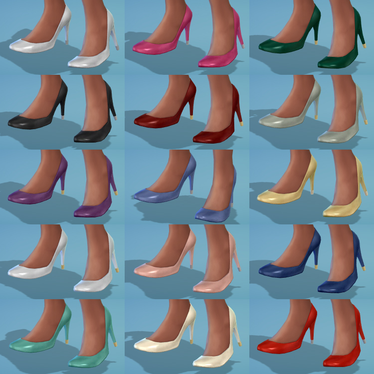 High Heels in 15 Basic Colors - Gallery - The Sims 4 Create a Sim ...