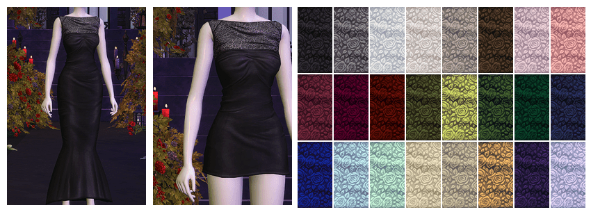 Countess of Darkness - Leila Dress & Gown Set - The Sims 4 Create a Sim ...