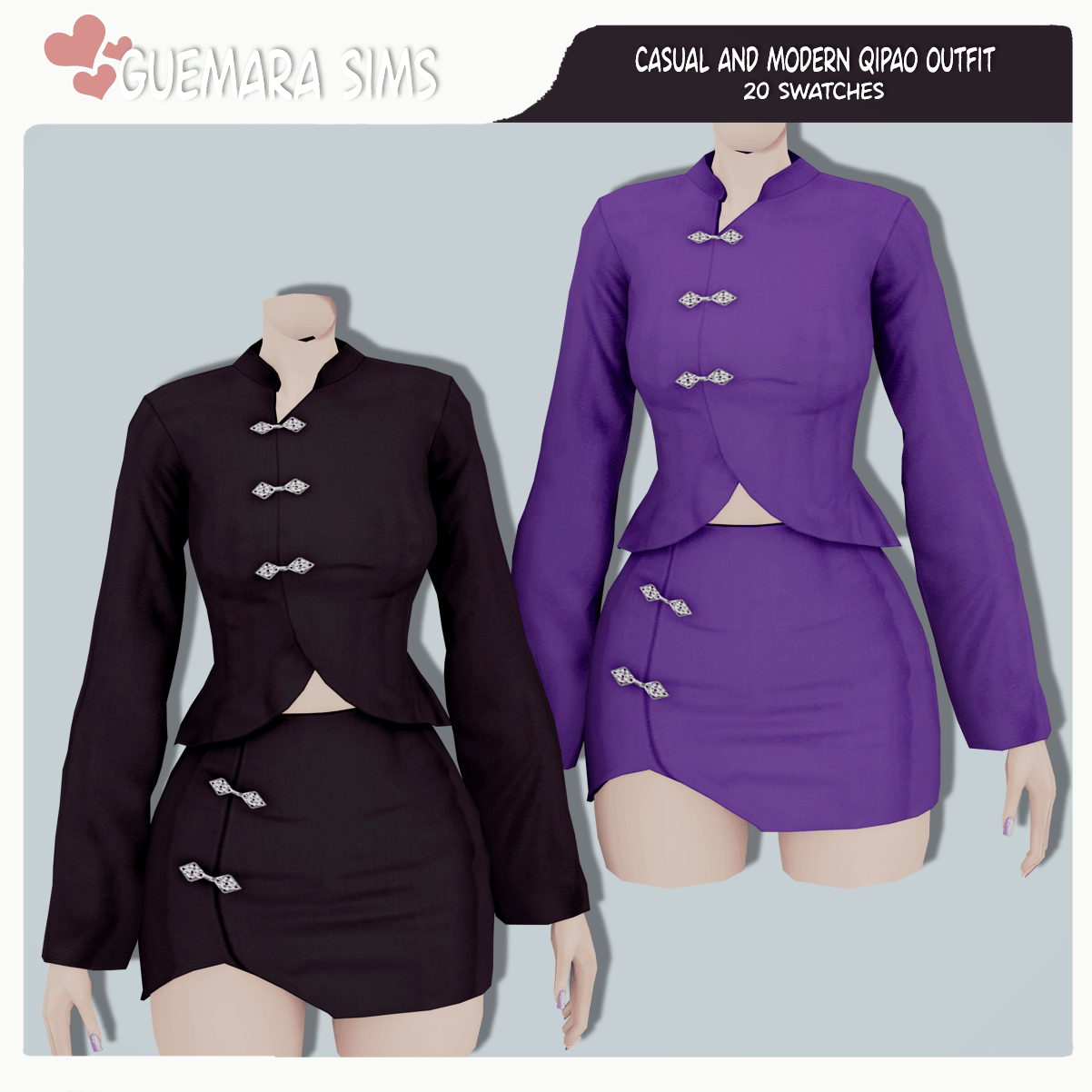 Casual and Modern Qipao Outfit - Gallery - The Sims 4 Create a Sim ...