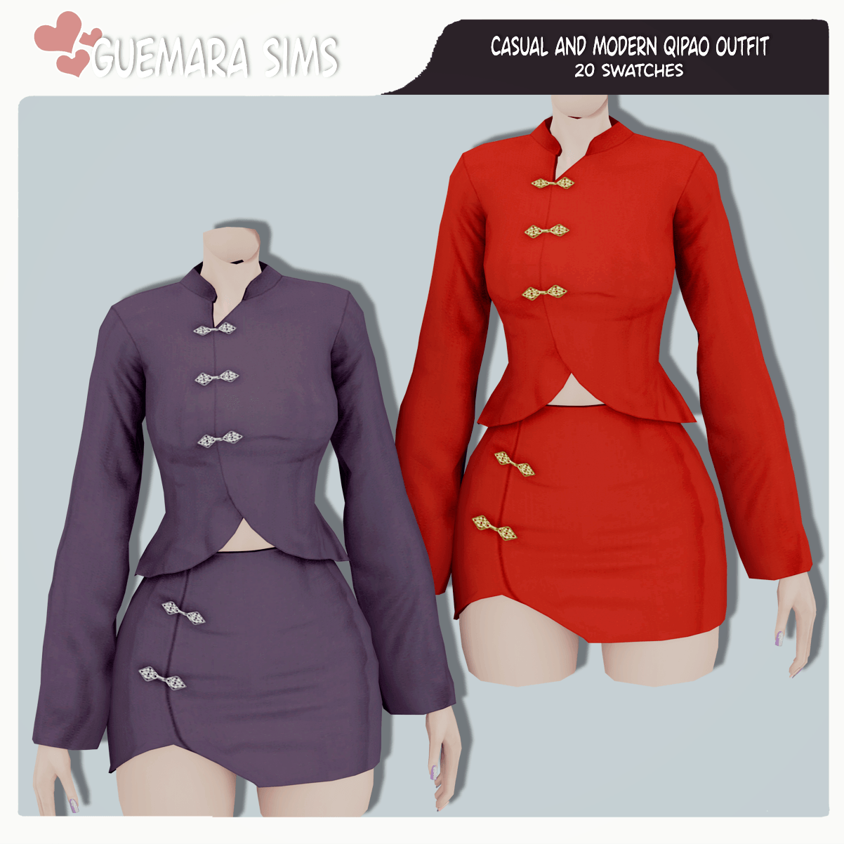Casual and Modern Qipao Outfit - Gallery - The Sims 4 Create a Sim ...