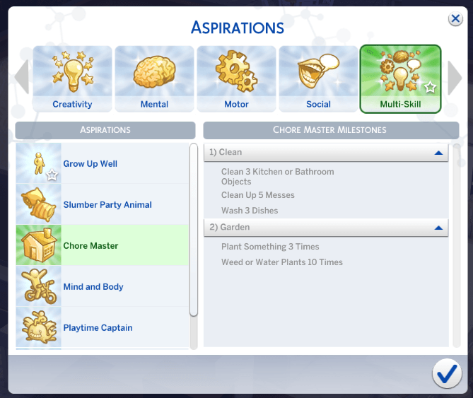 Chore Master Child Aspiration - The Sims 4 Mods - CurseForge