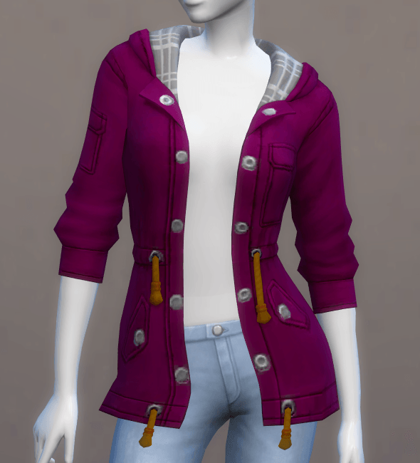 Hooded Jacket in Jewel Tones - Gallery - The Sims 4 Create a Sim ...