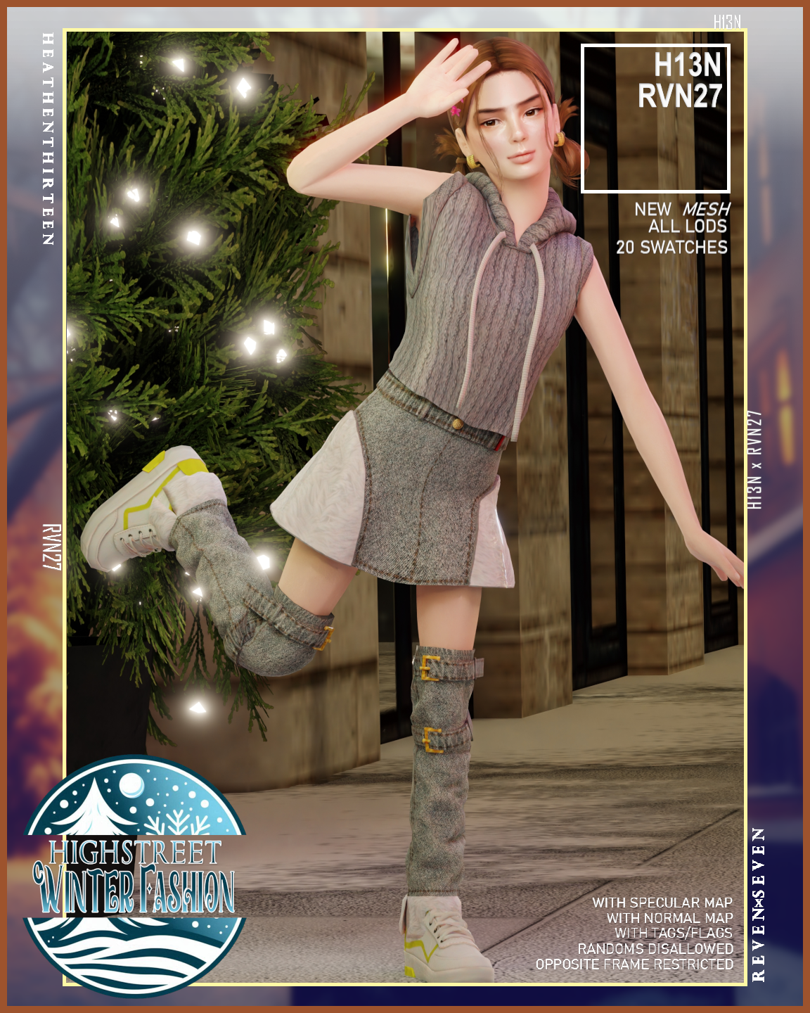 Girl's Fur Edged Mini Leg Warmer Skirt - The Sims 4 Create a Sim ...