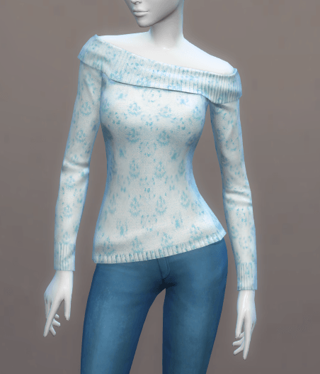 Off Shoulder Mohair Knit Sweater - Gallery - The Sims 4 Create a Sim ...