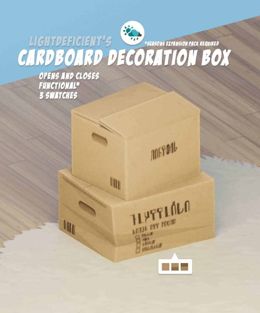 Cardboard Decoration Box (Functional) - Gallery - The Sims 4 Build ...