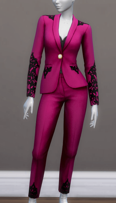 Luxury Suit with Lace Details in Jewel tones - Gallery - The Sims 4 ...