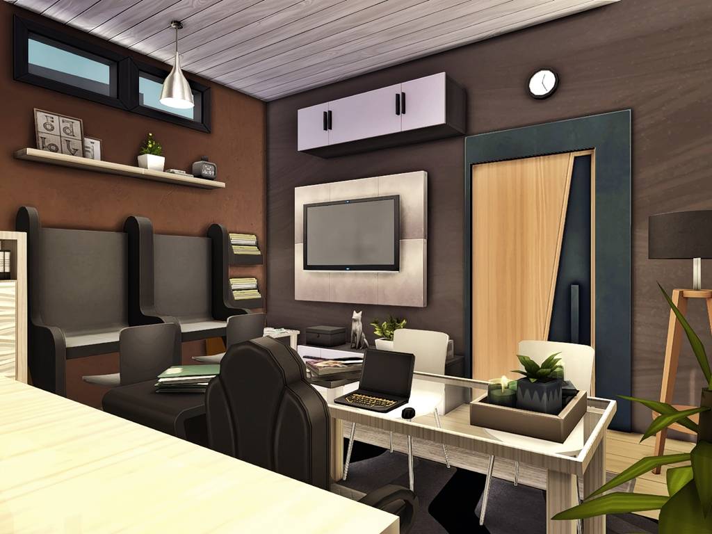 Contemporary - Office and Study Room 2 - Gallery - The Sims 4 Rooms ...