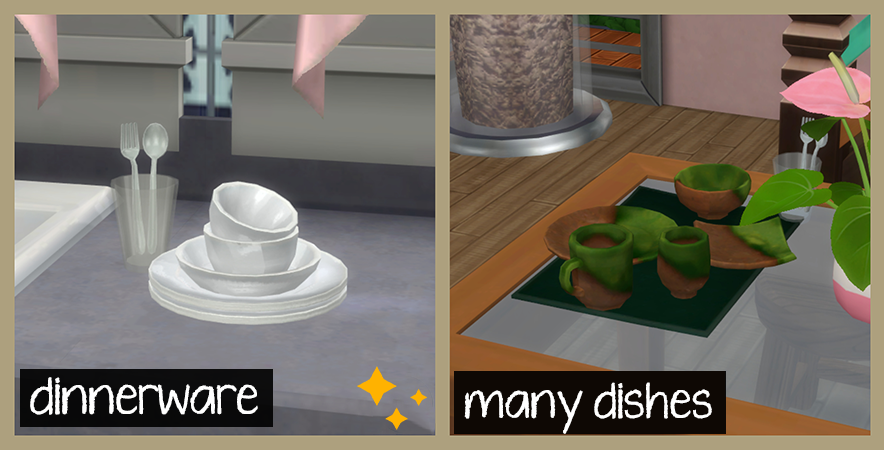 Dishes Decor Set - Gallery - The Sims 4 Build / Buy - CurseForge