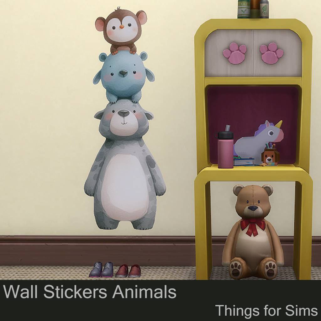 Wall Sticker Animal Acrobats - Gallery - The Sims 4 Build / Buy ...