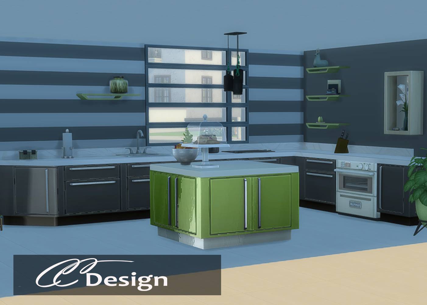 A modern kitchen with a glossy finish - Gallery - The Sims 4 Build ...