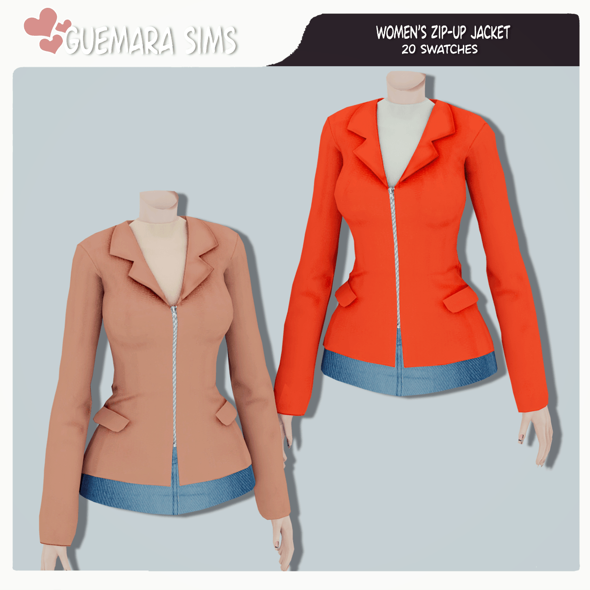 Women's zip-up jacket - Gallery - The Sims 4 Create a Sim - CurseForge