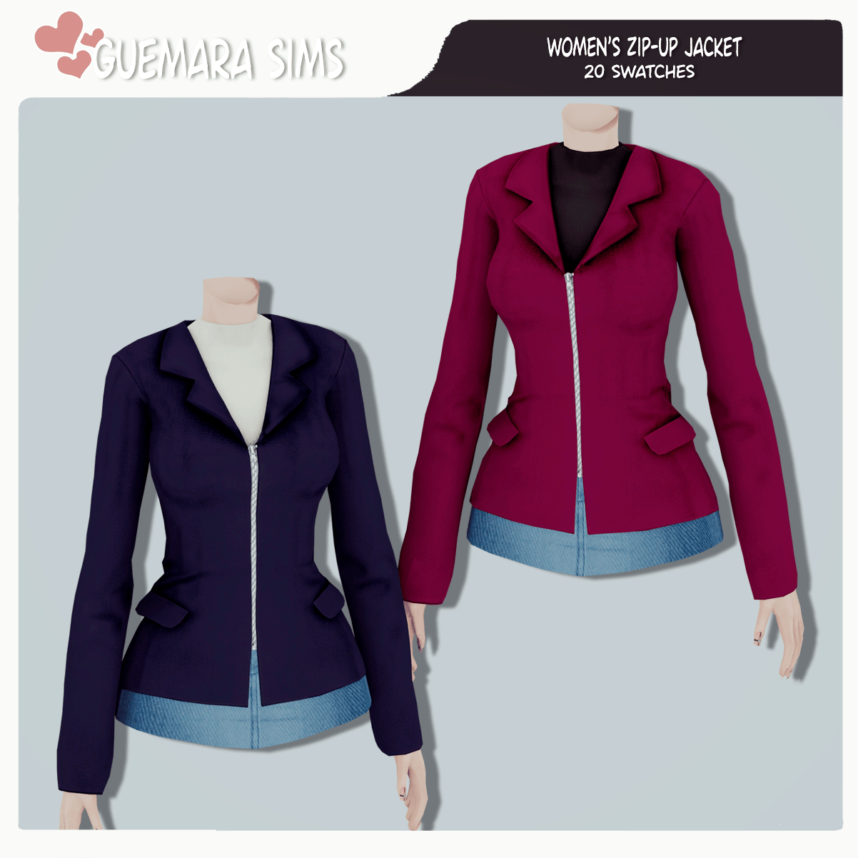 Women's zip-up jacket - Gallery - The Sims 4 Create a Sim - CurseForge