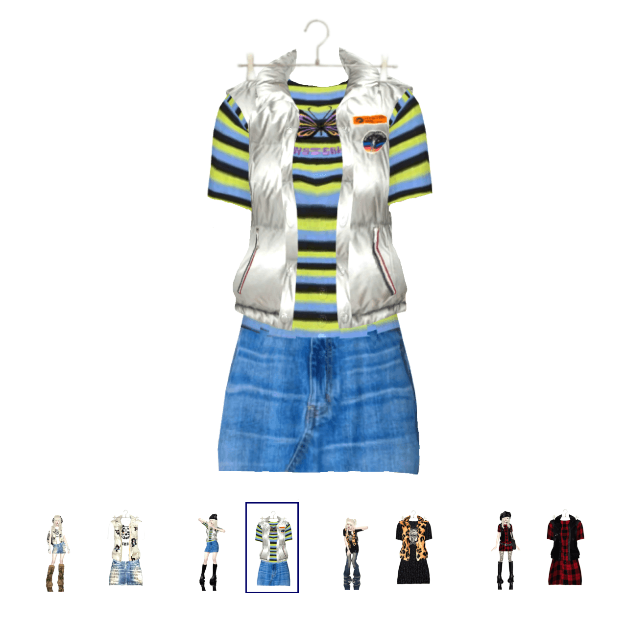 C / Y2K outfit4color - Gallery - The Sims 4 Create a Sim - CurseForge
