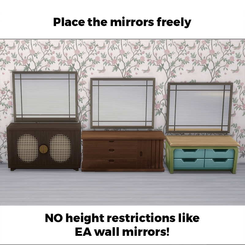 Wall mirror, large - Gallery - The Sims 4 Build / Buy - CurseForge
