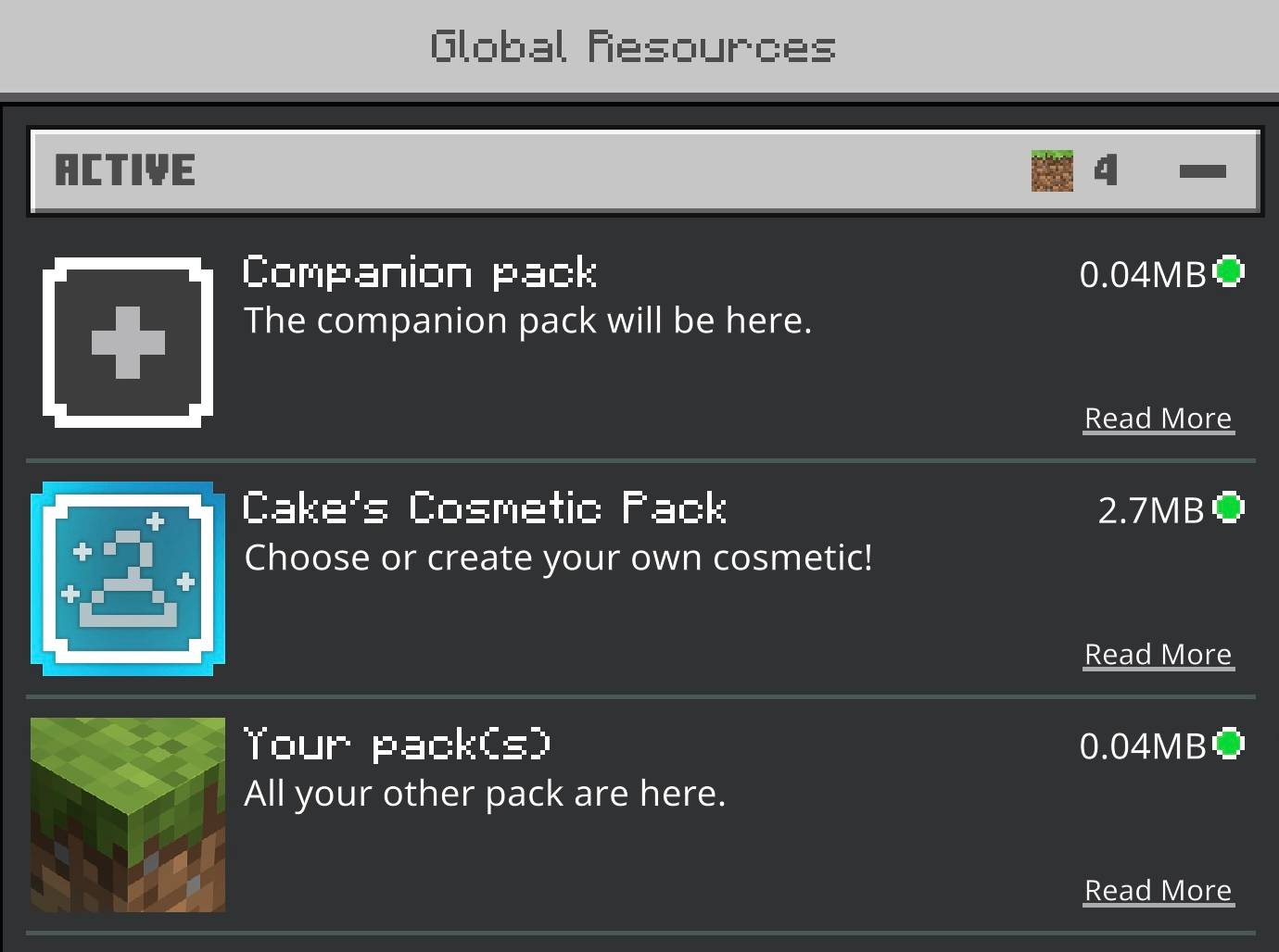 Cake’s Cosmetic Pack Minecraft Texture Pack