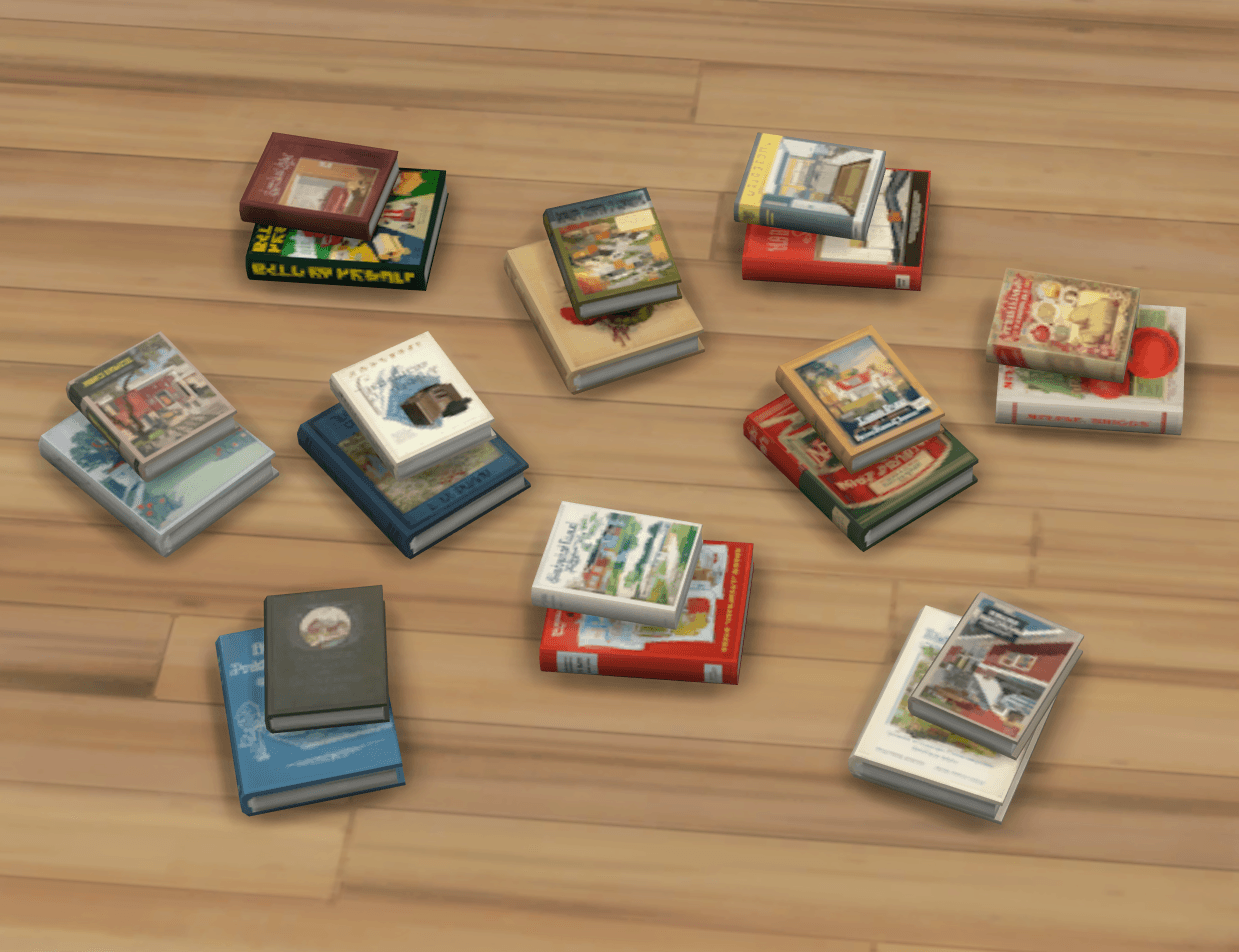 Vintage Book Clutter - Gallery - The Sims 4 Build / Buy - CurseForge