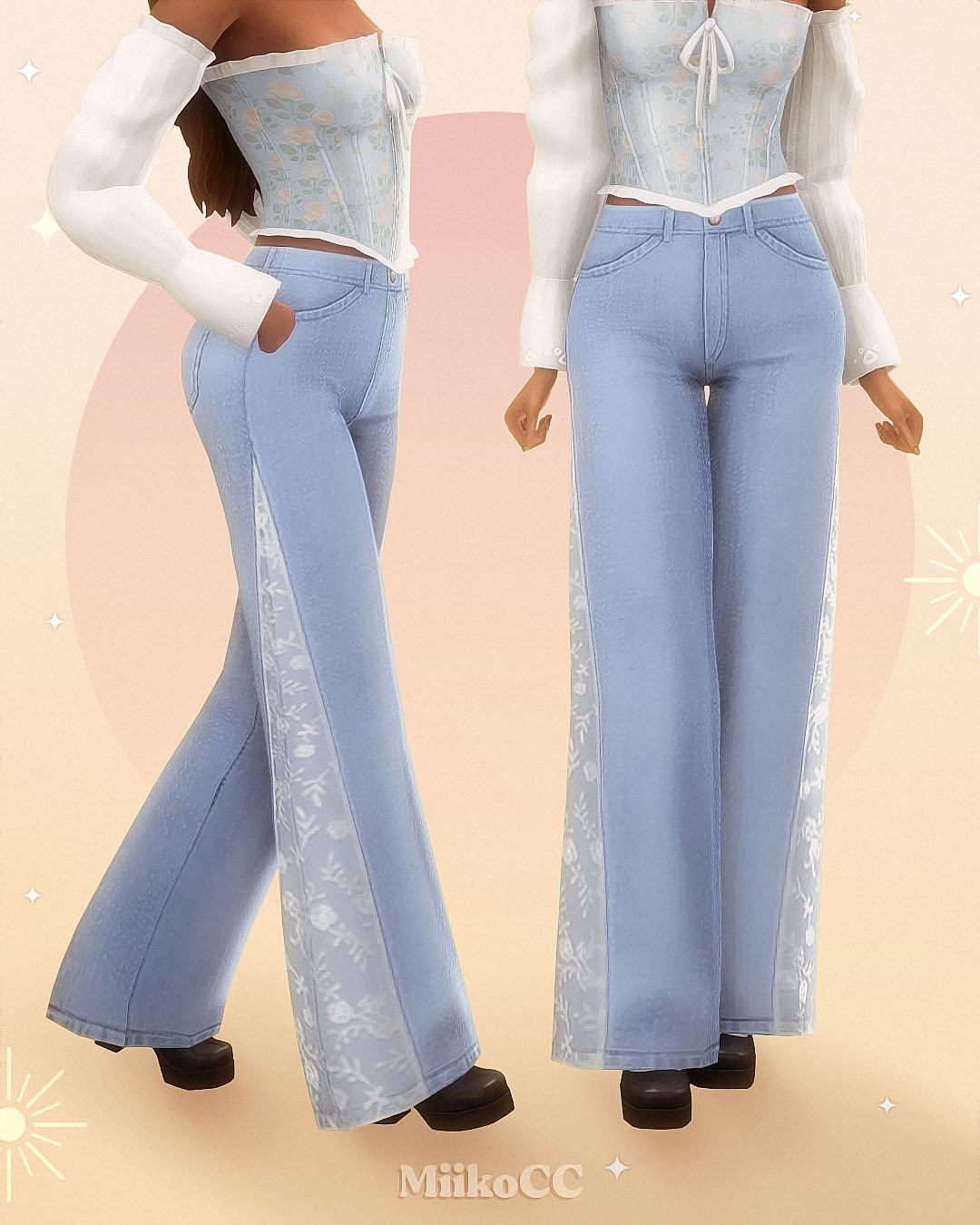 Lace (and laceless) jeans - The Sims 4 Create a Sim - CurseForge