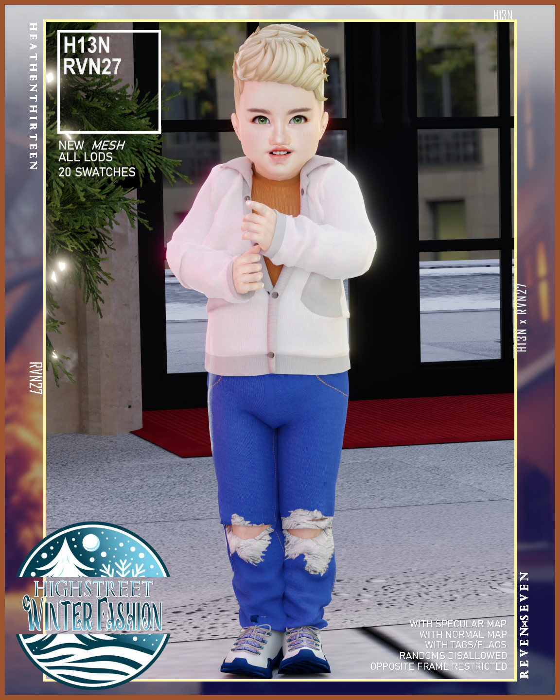 Toddler's Classic Relaxed Fit Ripped Jeans - The Sims 4 Create a Sim ...