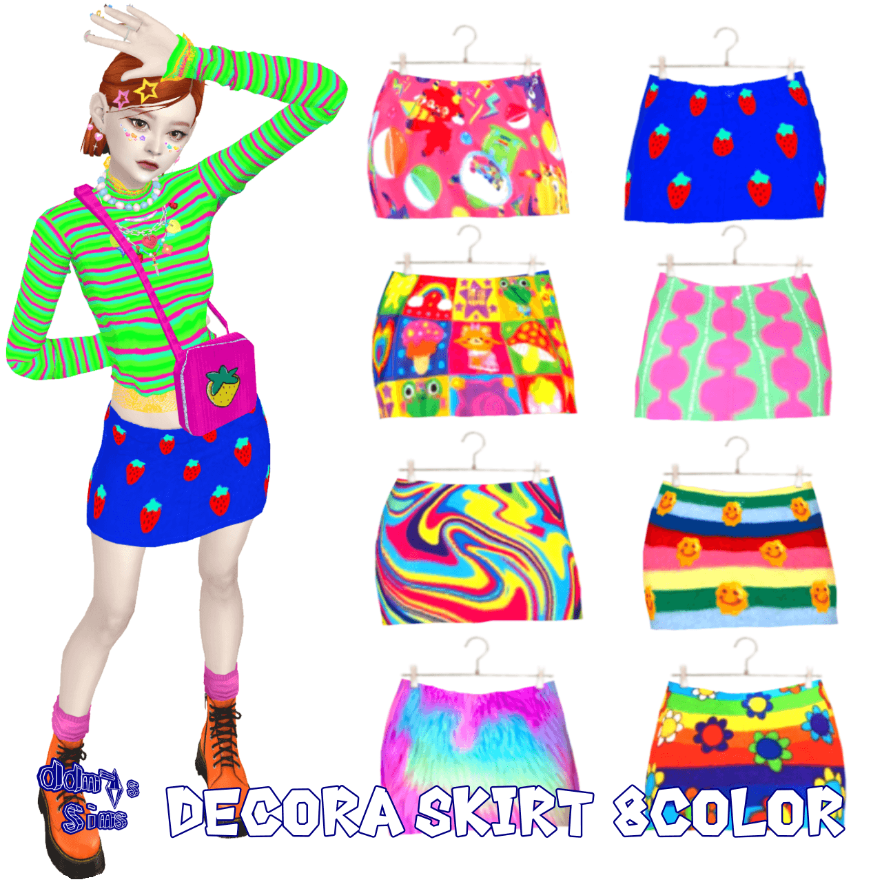 C / DECORA Skirt 8color - Gallery - The Sims 4 Create a Sim - CurseForge